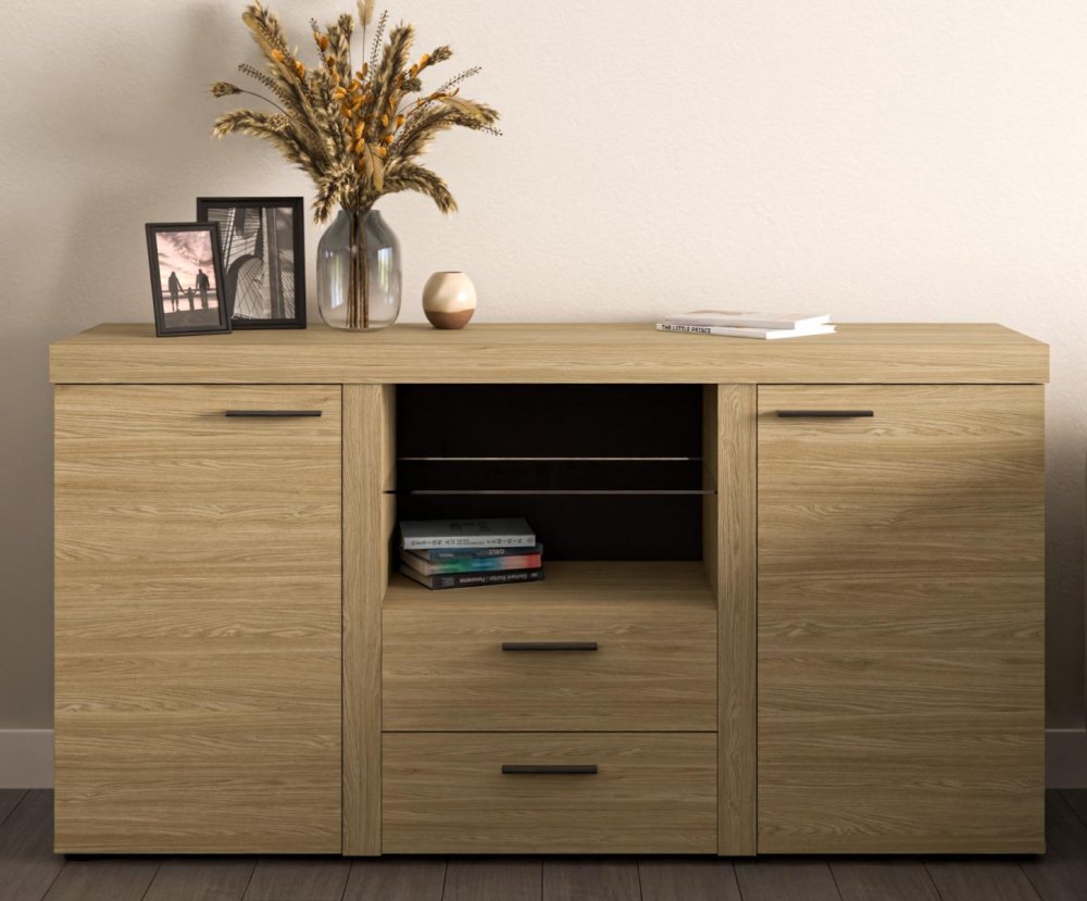 Komoda Rizo 2D2S dub olejovaný - kralovstvikresel.cz